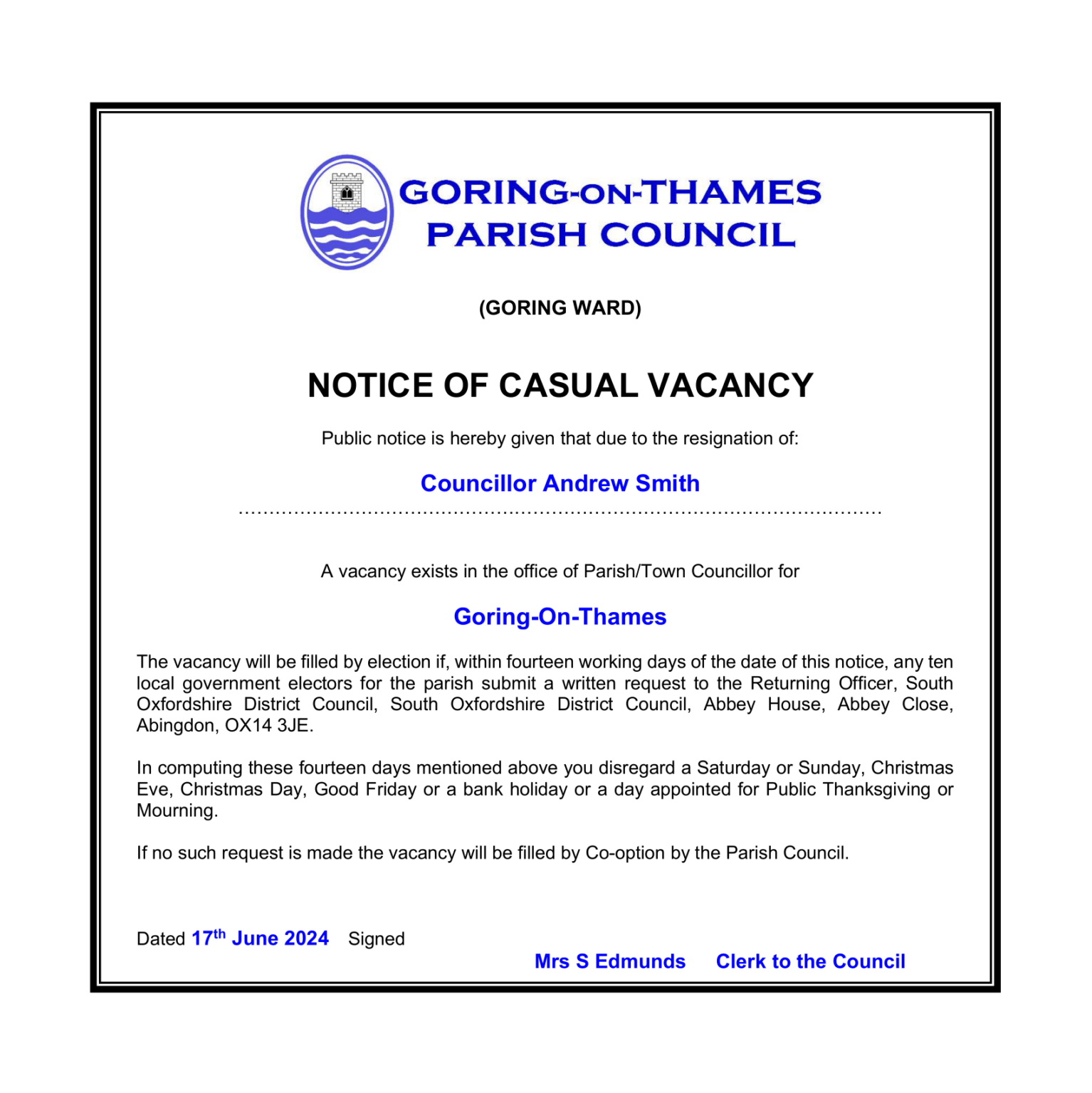 Goring-on-Thames Parish Council – Goring-on-Thames parish Council's website